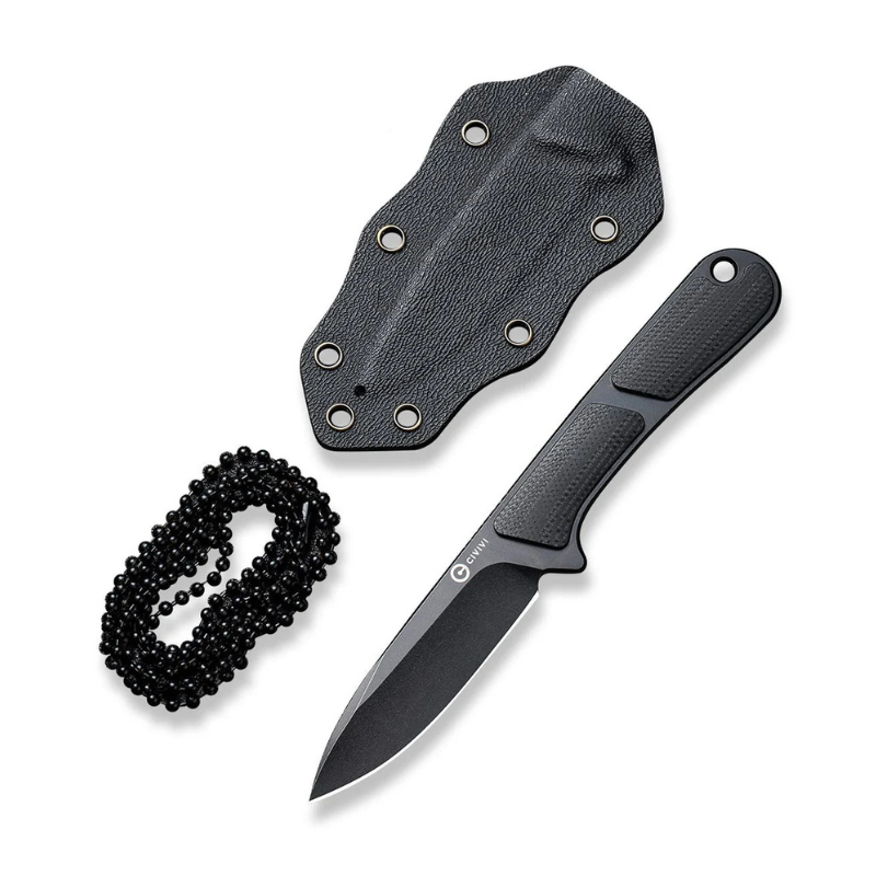 Civivi Mini Elementum Fixed Blade Black G10 Handle Black Nitro-V Blade ...